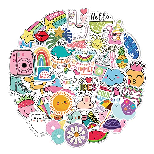 100PCS Cute Water Bottle Stickers for Kids, Waterproof Vinyl VSCO ...