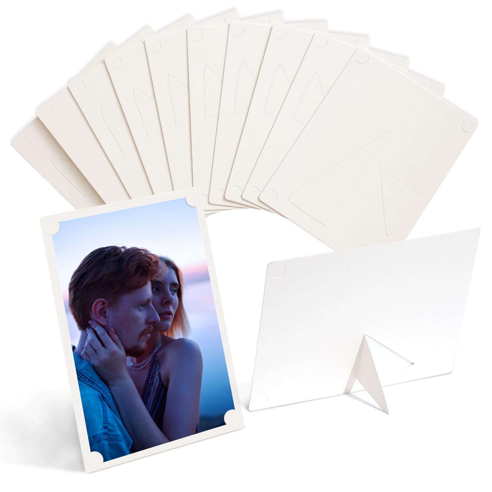 Amazon.com - HOTUO 10 Pack Paper Picture Frames 6x8, Off-white ...