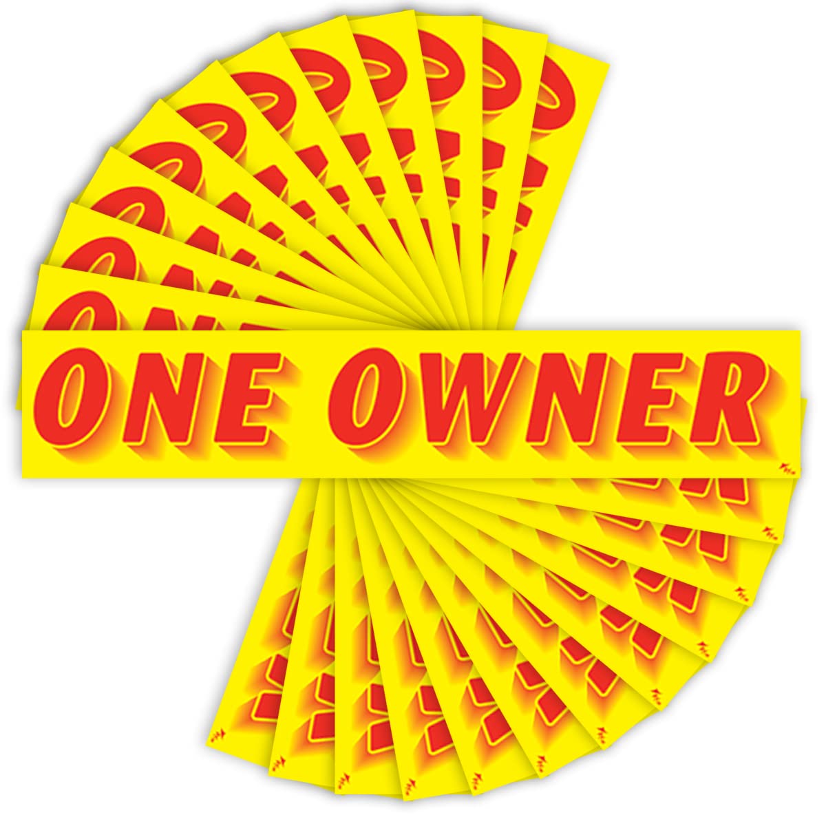 Amazon.com - Versa Tags Dealership Stickers 12 Pack of One Owner ...