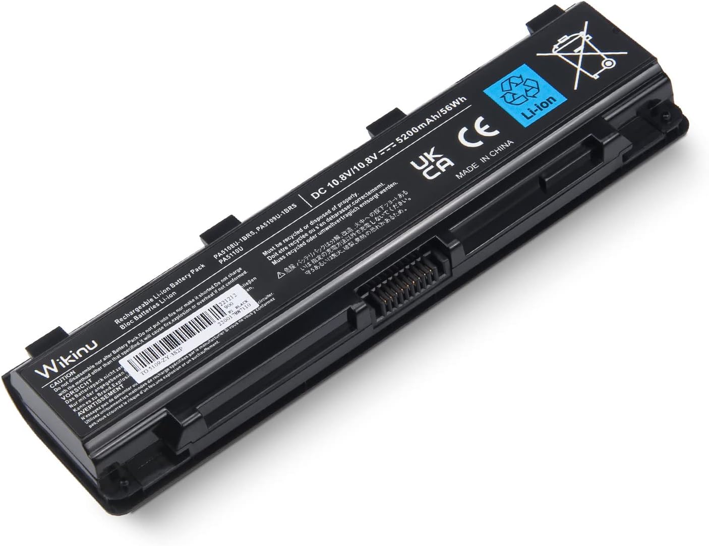 Wikinu 5200mAh PA5109U-1BRS PABAS272 Battery for Toshiba Satellite C40 ...