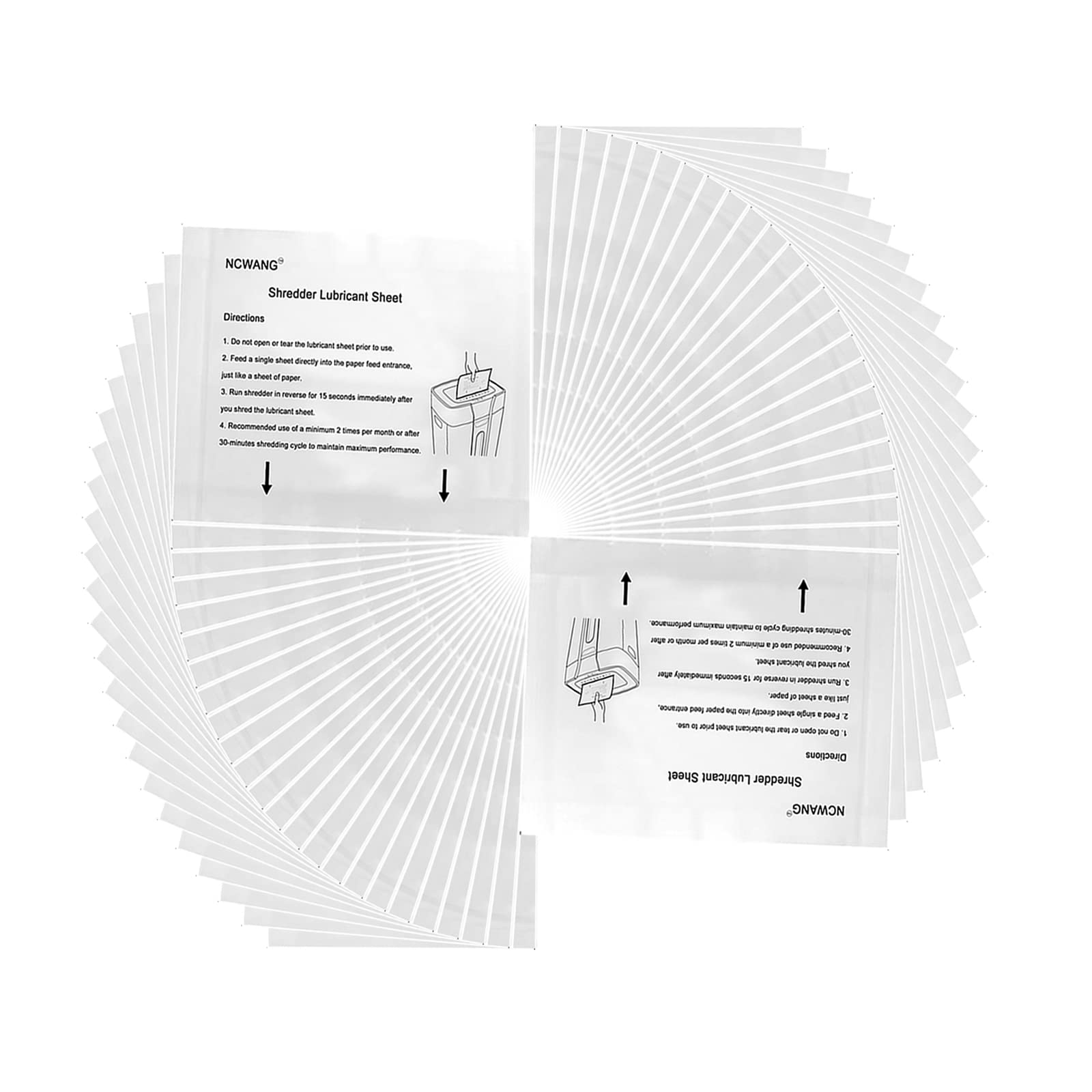 Amazon.com : Paper Shredder Lubricant Sheets Shredder Oil Sheet for ...