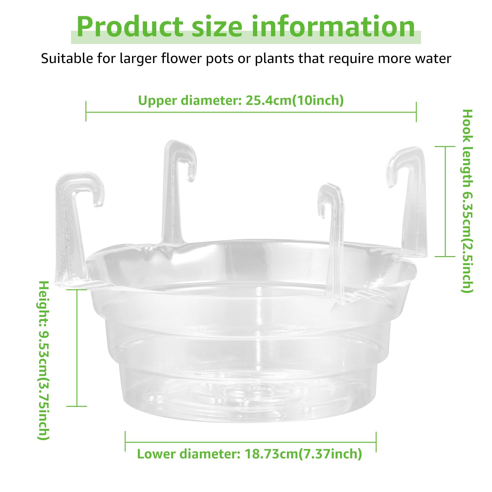 Snapklik.com : BETIMFAN 20 Pcs Hanging Basket Water Catcher, Reusable ...