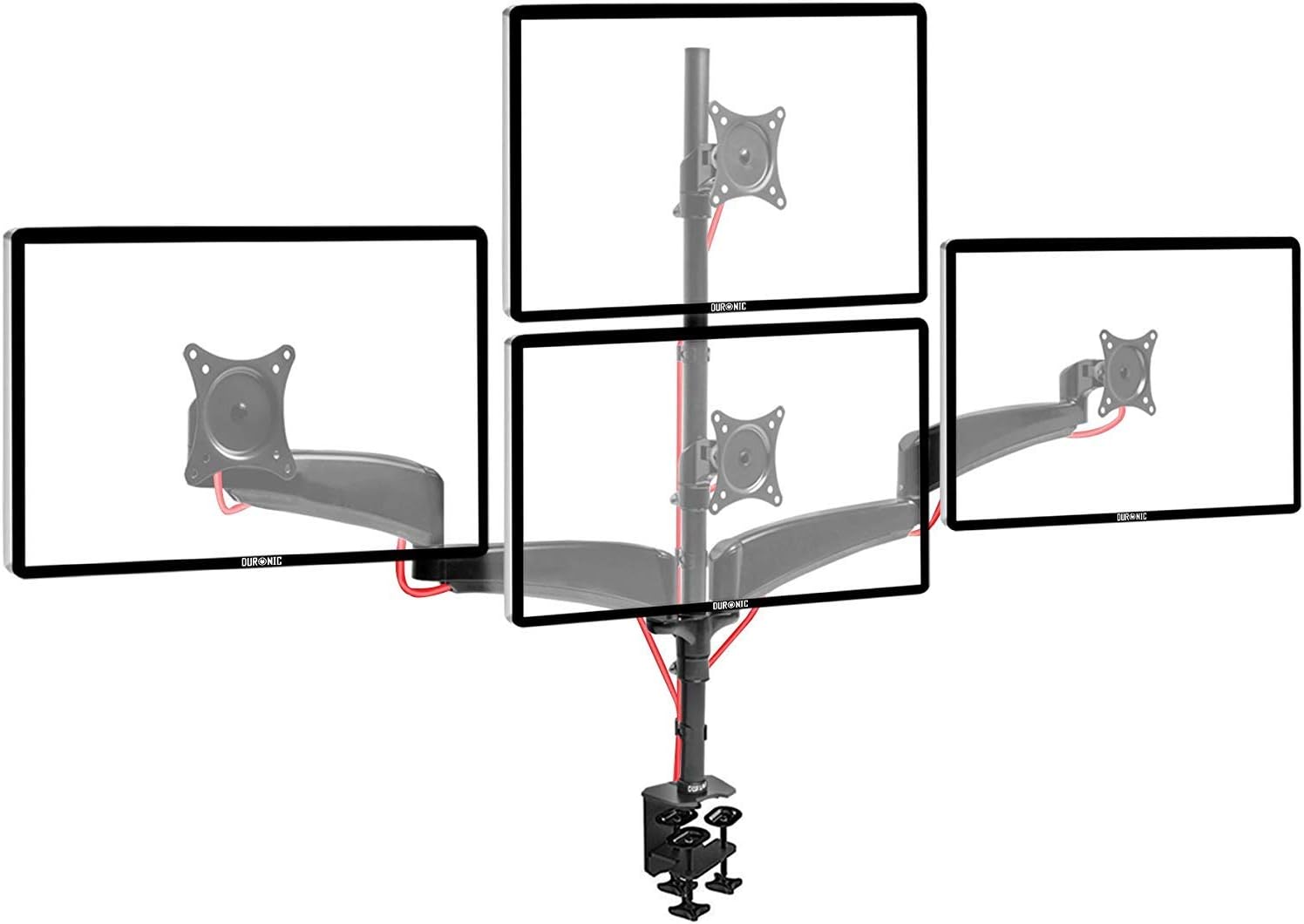 Amazon.com: Duronic Monitor Arm Stand DM453VX1 | Quad PC Desk Mount ...