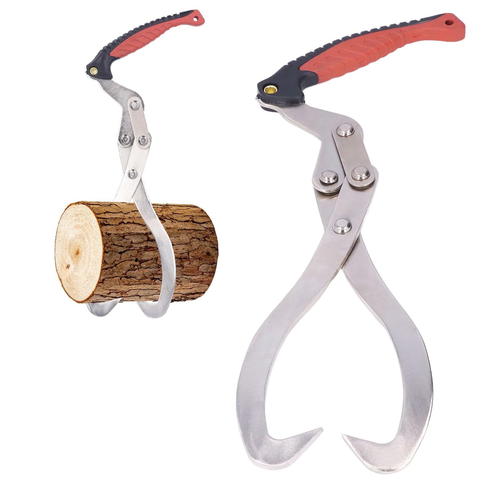 Log Tongs - Log Claw Lifting Clamps - 16.9" with Non Slip Grip Steel ...