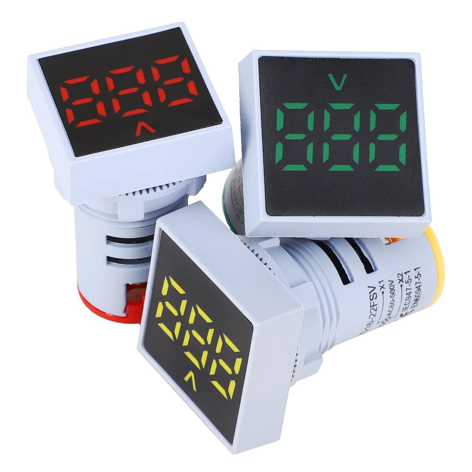 DECENT AIR SYSTEM® 22mm Square Voltmeter AC 60-500V Volt Meter Panel ...