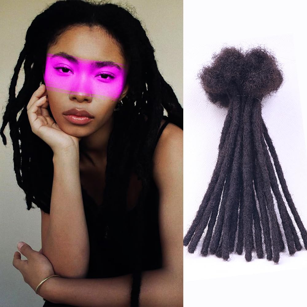 Amazon.com : Human Hair Loc Extensions for Man/Women,Permanent ...