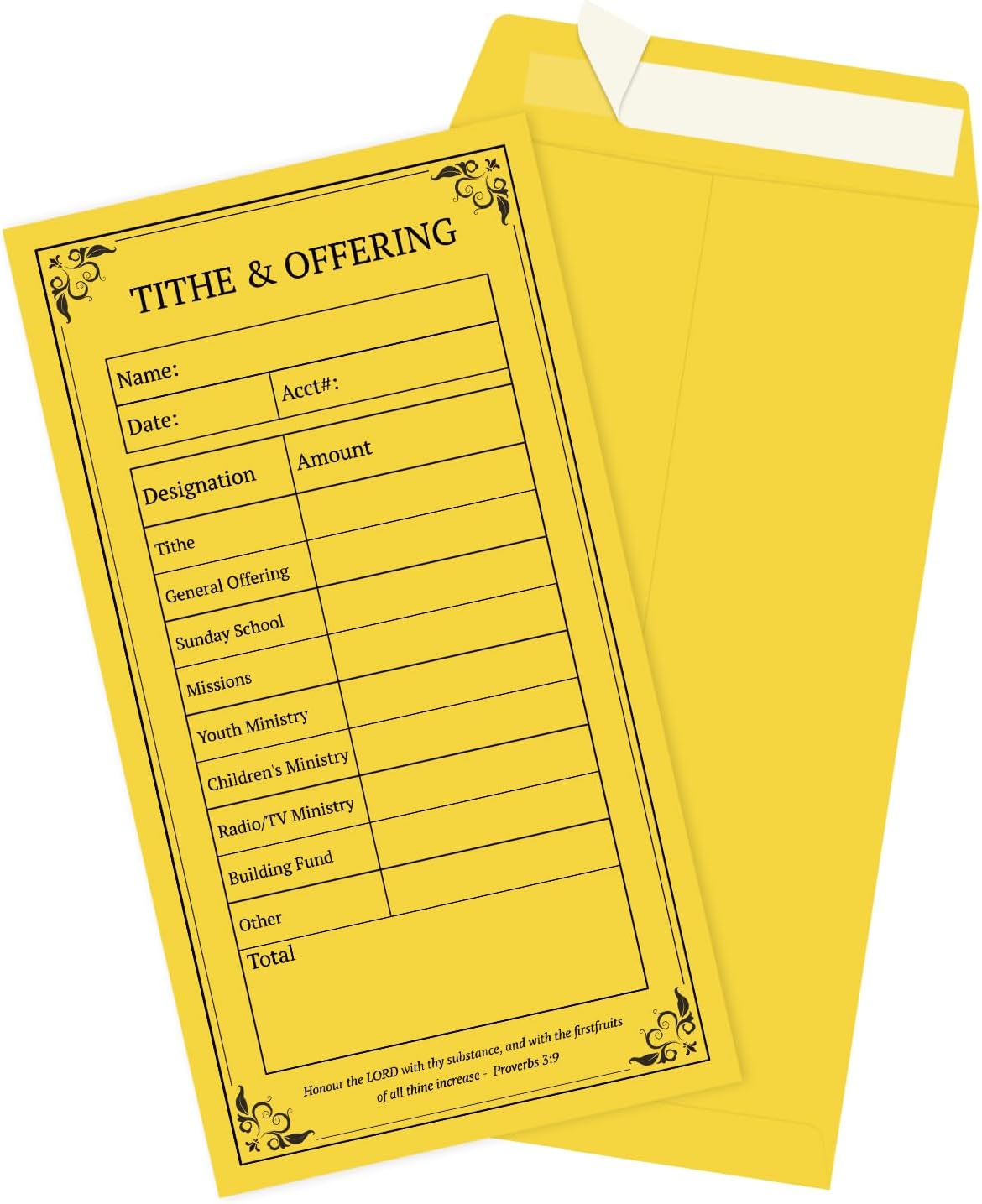 Amazon.com : Woanger 500 Pcs Tithes and Offering Envelopes 6.3 x 3.5 ...