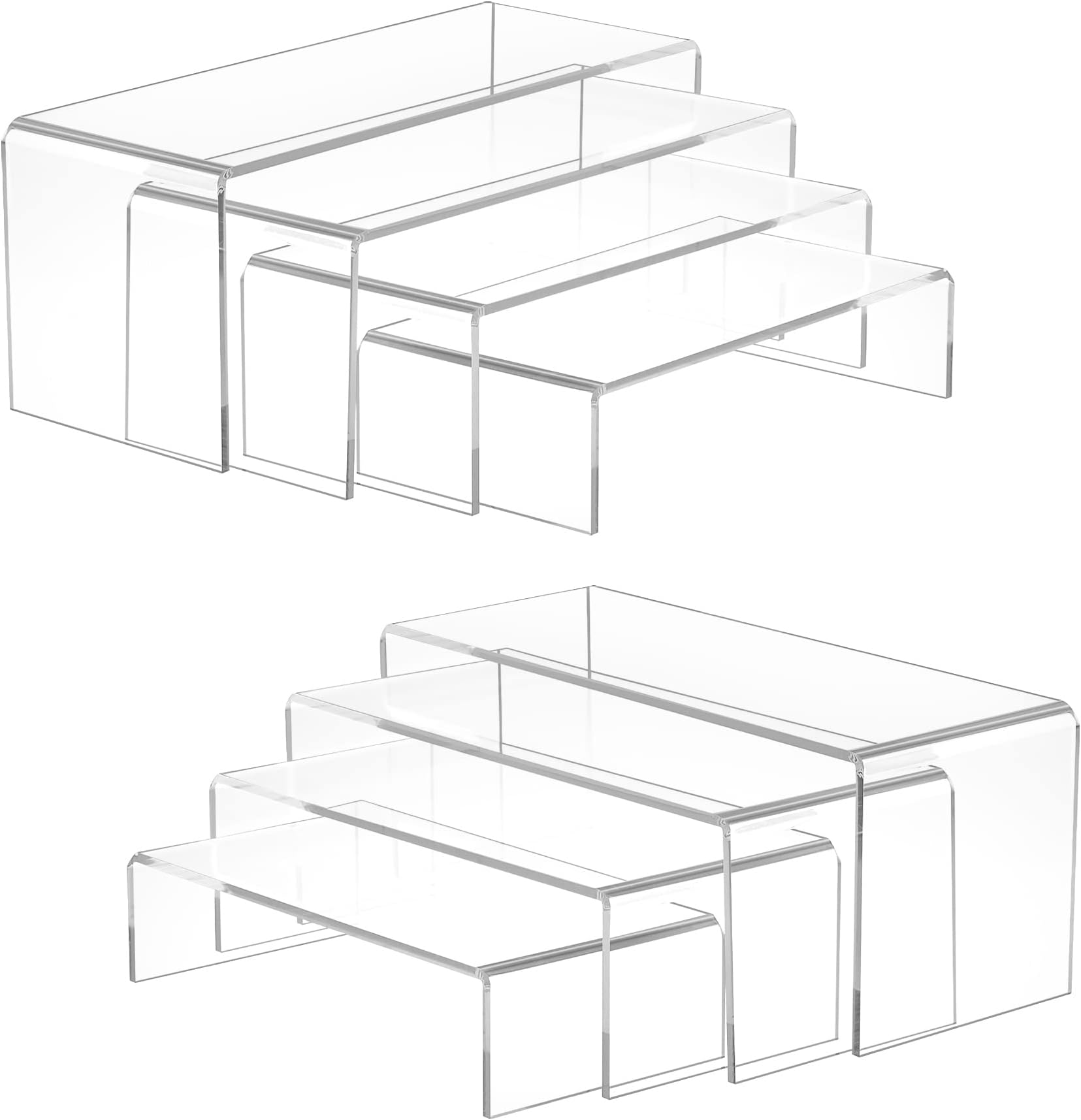 Amazon.com: 8 Pcs Acrylic Risers for Display, Square Clear Product ...