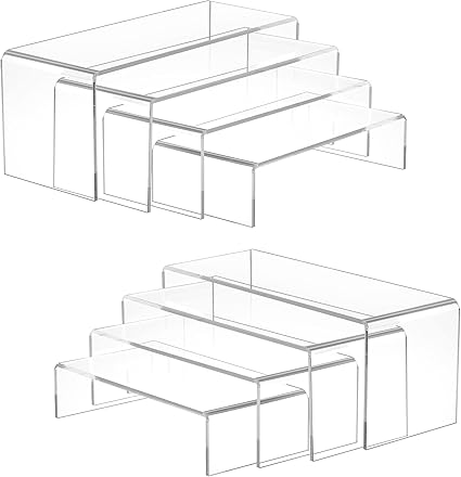 Amazon.com: Albumgit Acrylic Display Risers, 8 Pieces Clear Rectangular ...