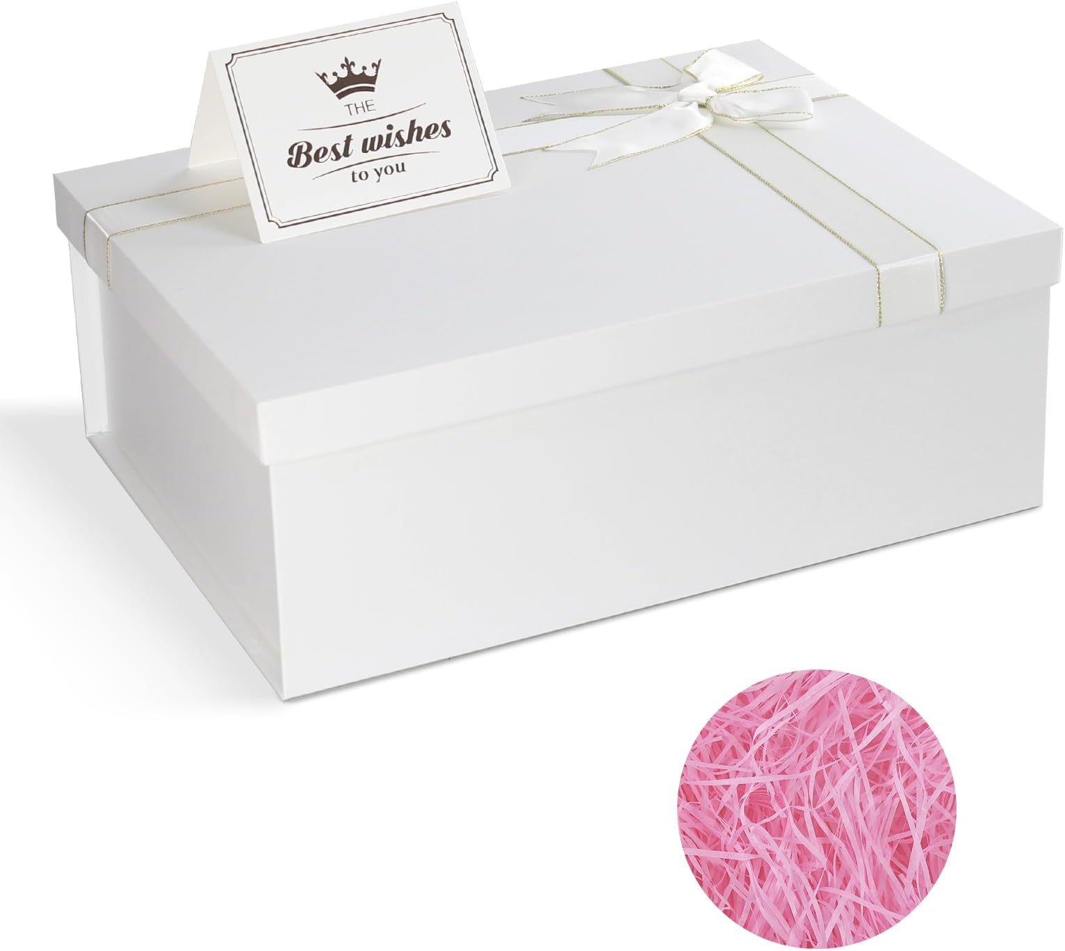 Amazon.com: WLUSEAXI Large Gift Box With Lids,13.1x9.8x4.9 Inch Black ...