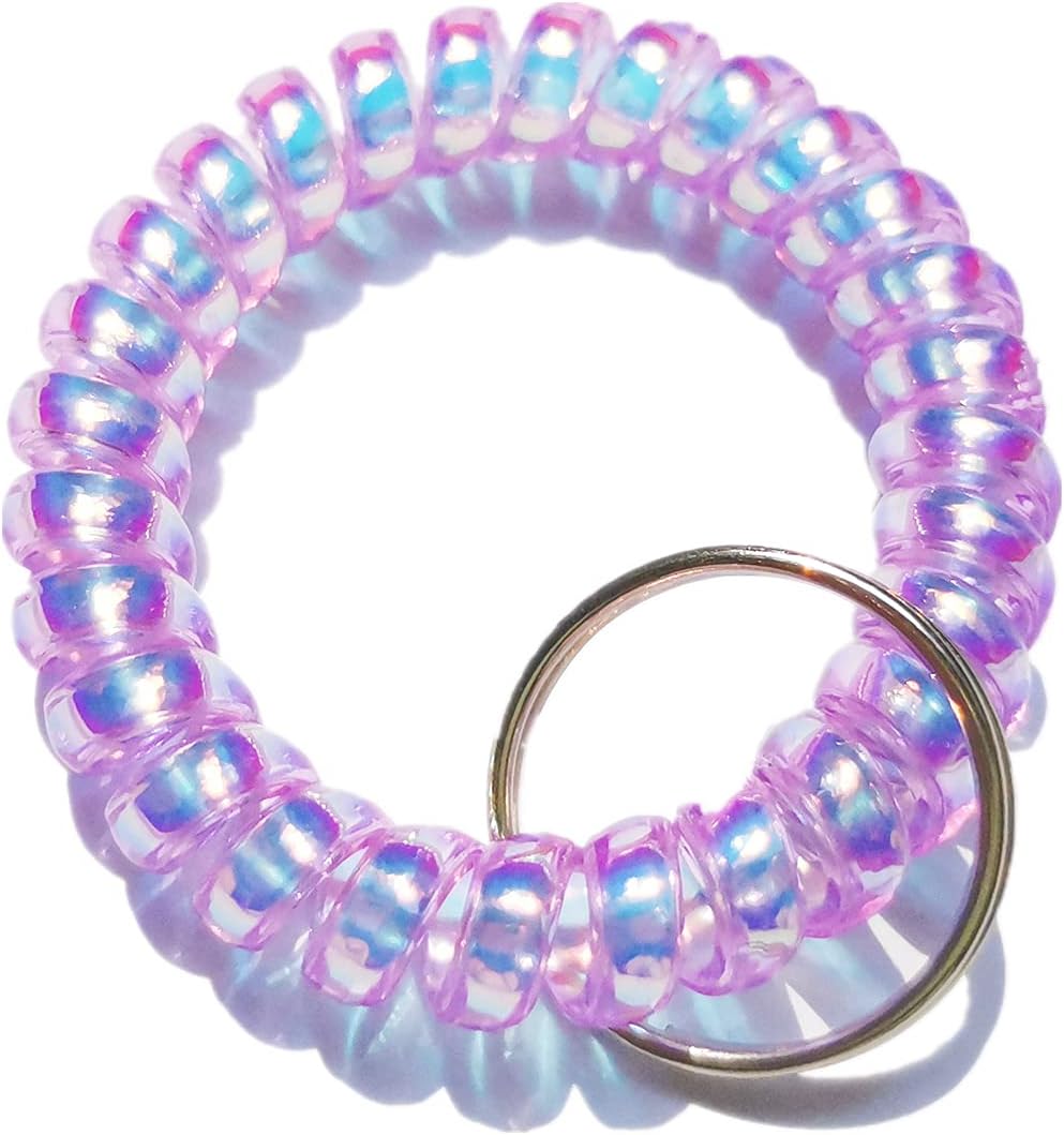 Amazon.com: Lucky Line 2” Spiral Wrist Coil with Steel Key Ring ...