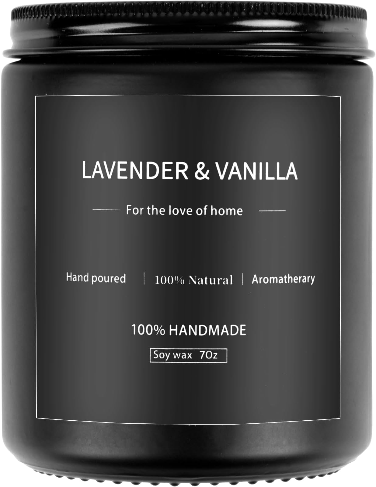 Amazon.com: Scented Candles Black for Men, LAVENDER & VANILLA Jar ...