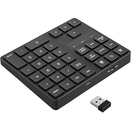 Amazon.com: Bluetooth Number Pad, Havit USB Wireless Numeric keypad 26 ...