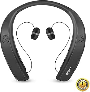 Bluetooth Headphones Speaker 2 in 1,DolTech Wireless Headphones Neckband Wearable Speaker ...