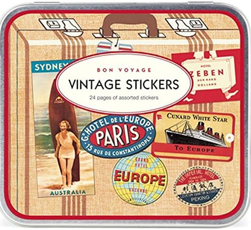Amazon.com: Cavallini Decorative Stickers Bon Voyage, Assorted : Arts ...