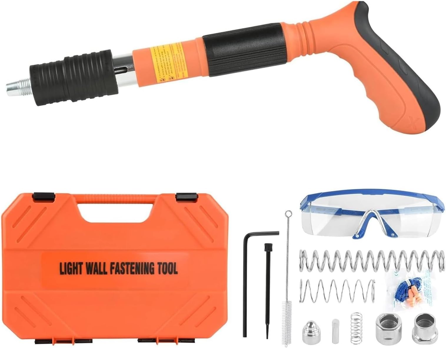 Amazon.com: Concrete Nail Gun Kit, 5 Speed Adjustable Manual Steel Nail ...