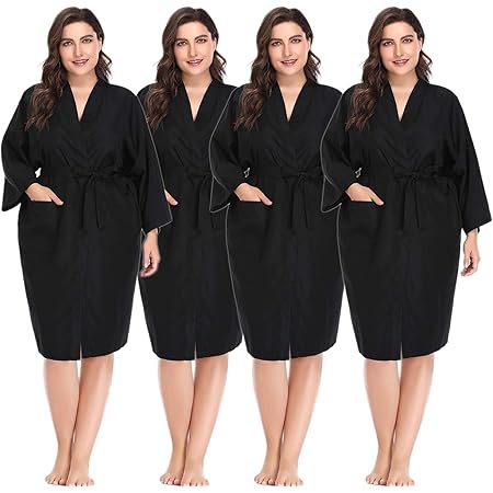 Amazon.com : Salon Robes Smock for Clients, Pack of 4, Hair Salon ...