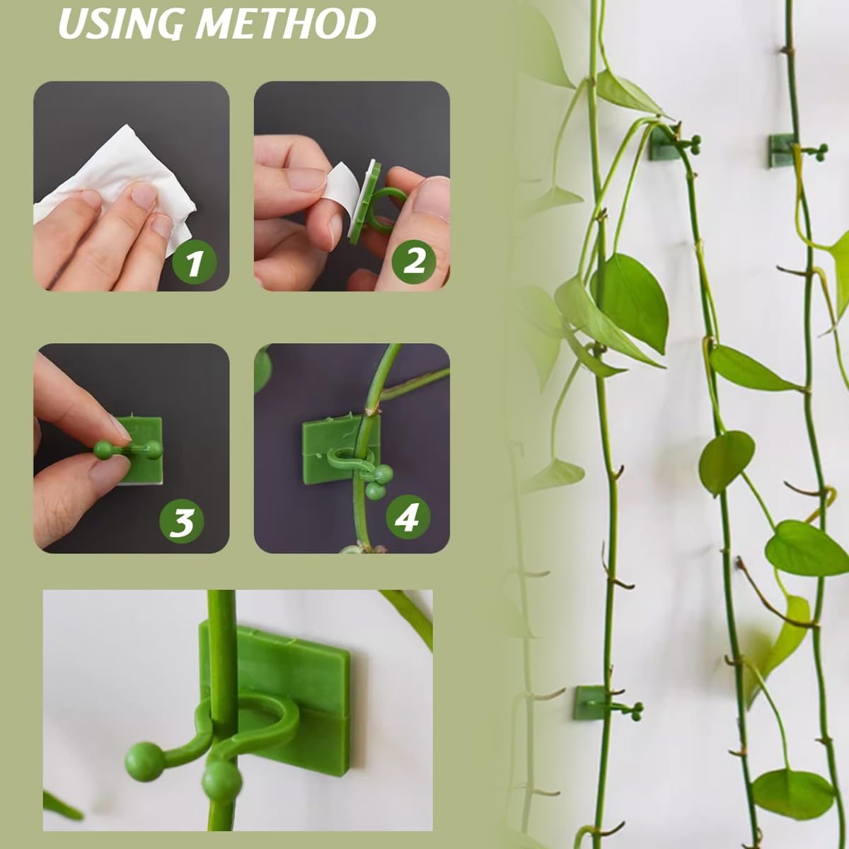 Snapklik.com : 120PCS Plant Climbing Wall Fixture Invisible Clips ...