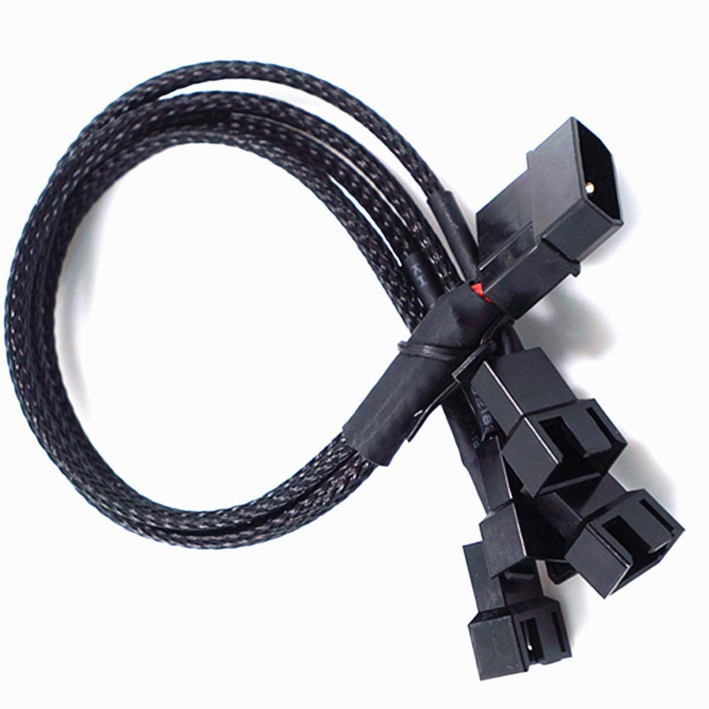 Buy SiyuXinyi PVC Insulated 4 x 3 Pin / 4 Pin PMW 12V PC Case Fan Power ...