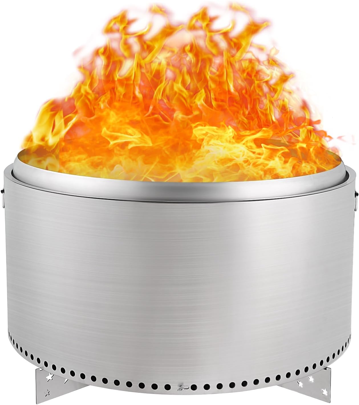 Amazon.com : 32 Inch Portable Smokeless Fire Pit with Stand, Handles ...