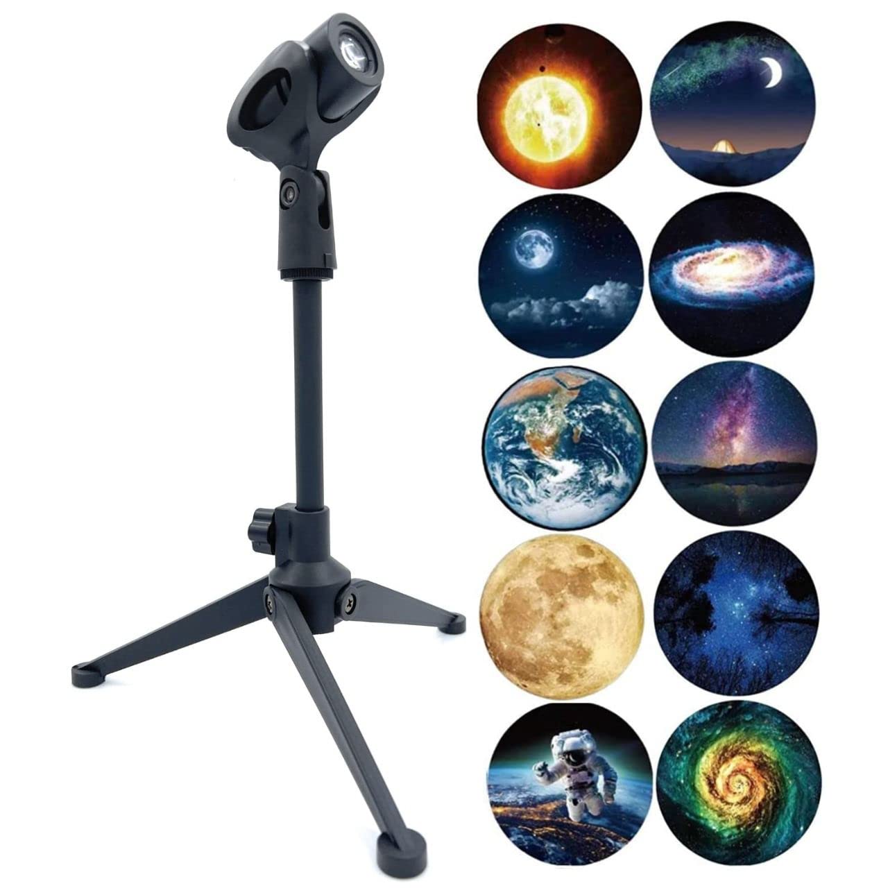 Buy PRECHANA Metal Moon LED Lamp Projector Night Light,360 Degree Moon ...