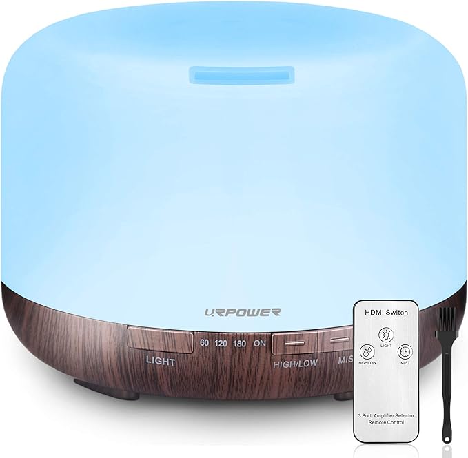 Amazon.com: URPOWER 500ml Essential Oil Diffuser 5 in 1 Ultrasonic ...