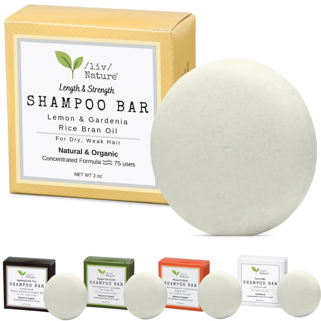Amazon.com : /liv/ Nature Rice Shampoo Bar | Natural & Organic ...