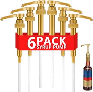 Amazon.com: MJPCUAU 6 Pack Coffee Syrup Pump, Fits 25.4 Oz/750 ML ...