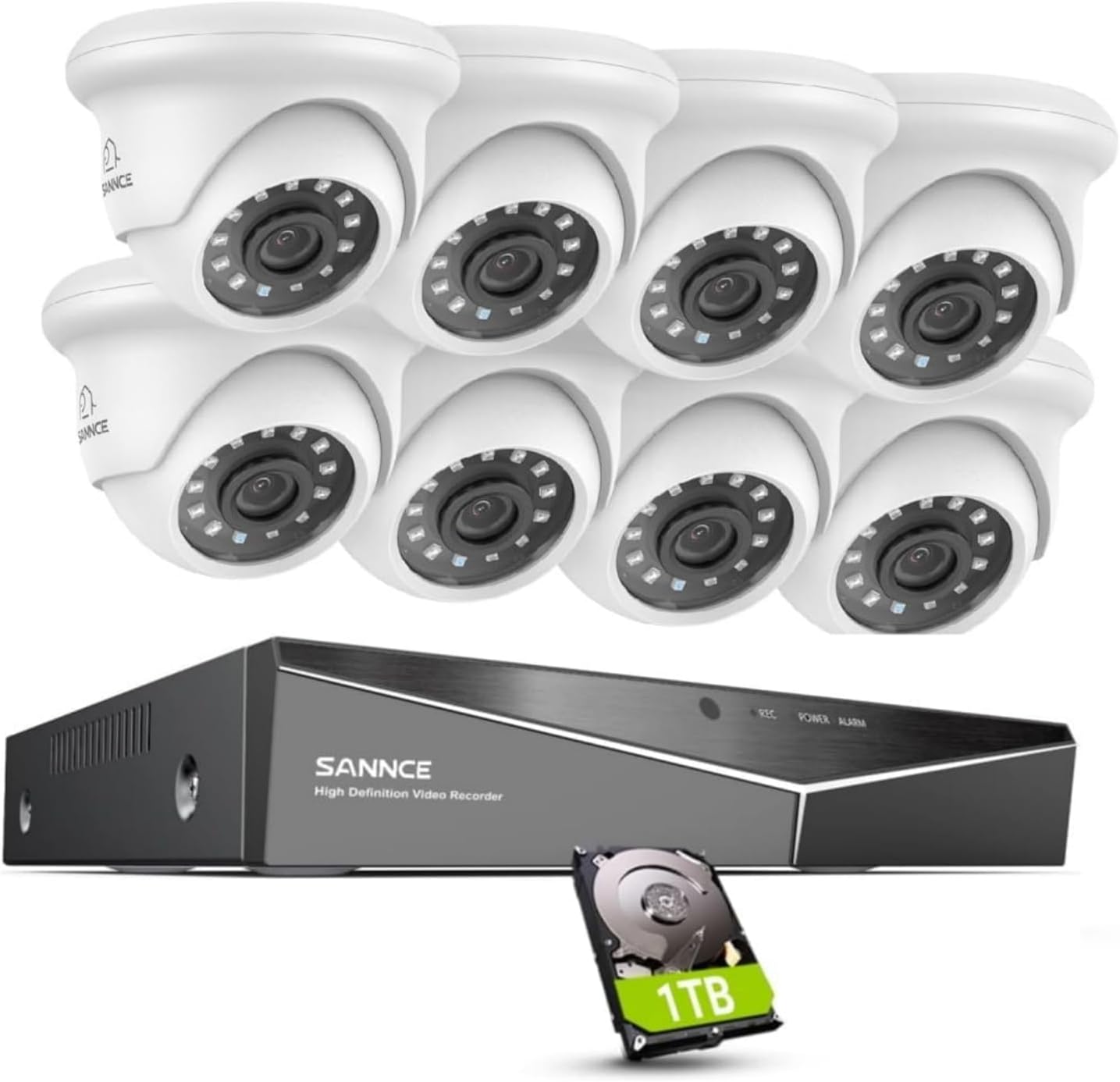 Amazon.com: SANNCE 8CH 6MP Surveillance NVR System with 4PCS 2K 3MP HD ...