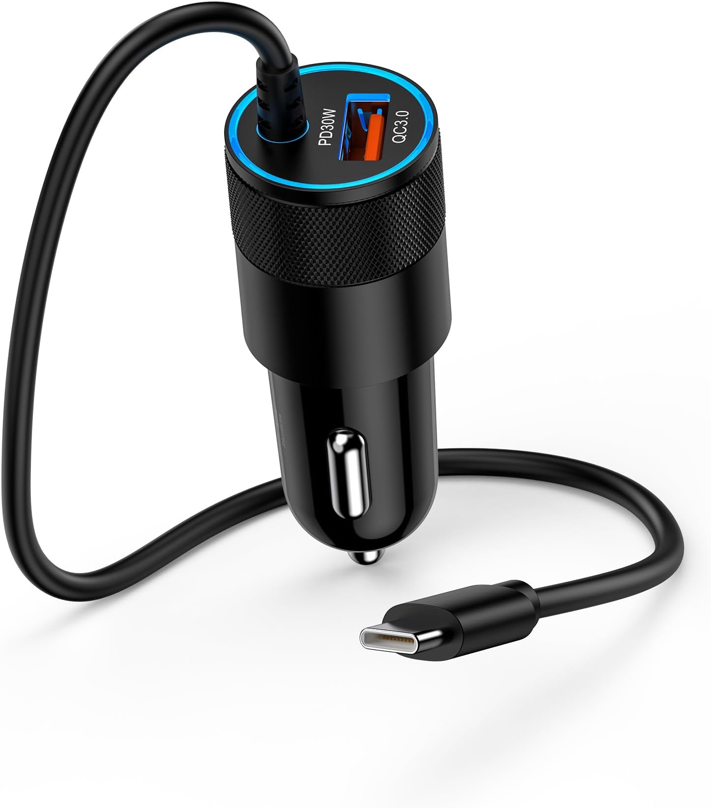 Amazon.com: USB C Car Charger Adapter 54W Bling Diamond PD & QC 2-Port ...