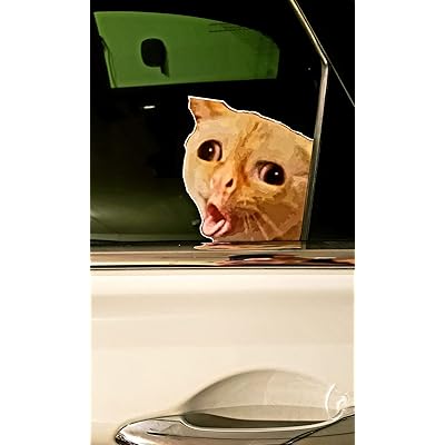 Buy Coughing Cat Meme Sticker Vinyl Waterproof Sticker Decal Car Laptop ...