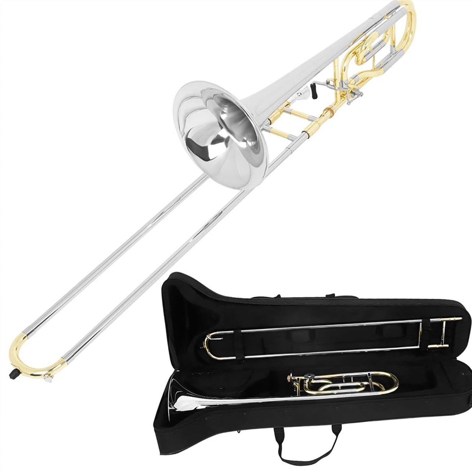 Amazon.com: DZDZDZ trombone kit Gold Silver Tenor Trombone B Flat ...