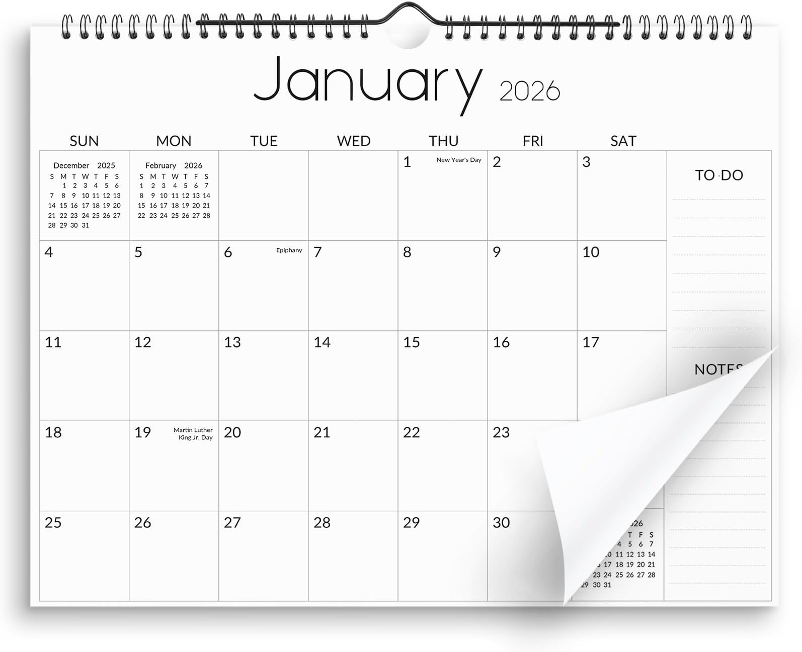 Amazon.com: BHR Calendar 2025-2026 Wall Calendar From January 2025 to ...