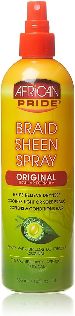 Amazon.com : AFRICAN PRIDE Olive Miracle Braid Sheen Spray 12 Oz ...