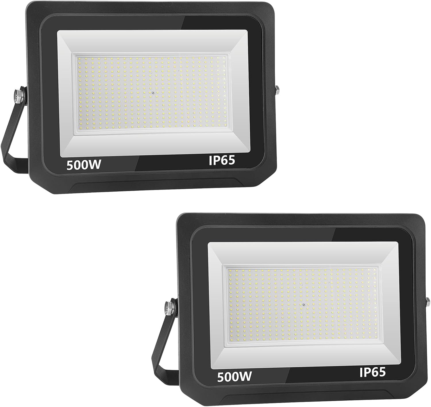 Royana 2-Pack 500W LED Flood Lights for Outdoor Use - Waterproof, 6000K ...