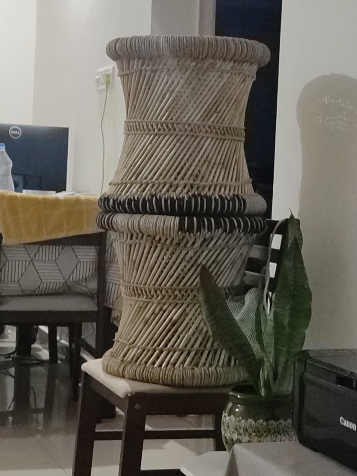 Harish Handmakers ! Natural & Handmade Bamboo Mudda with Black & Beige ...