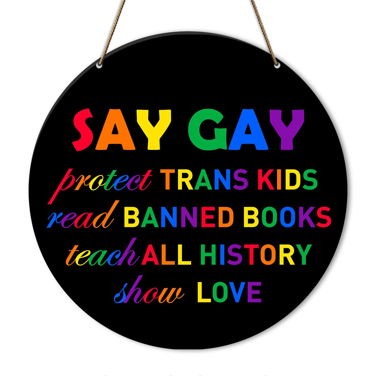 Amazon.com: LGBT Wall Decor Signs, Pride Rainbow LGBT Decorations for ...