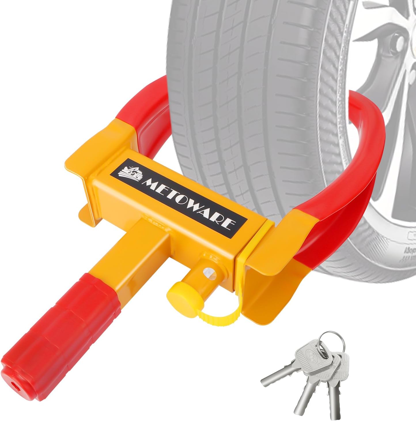 Amazon.com: METOWARE Wheel Lock, Universal Trailer Wheel Lock ...