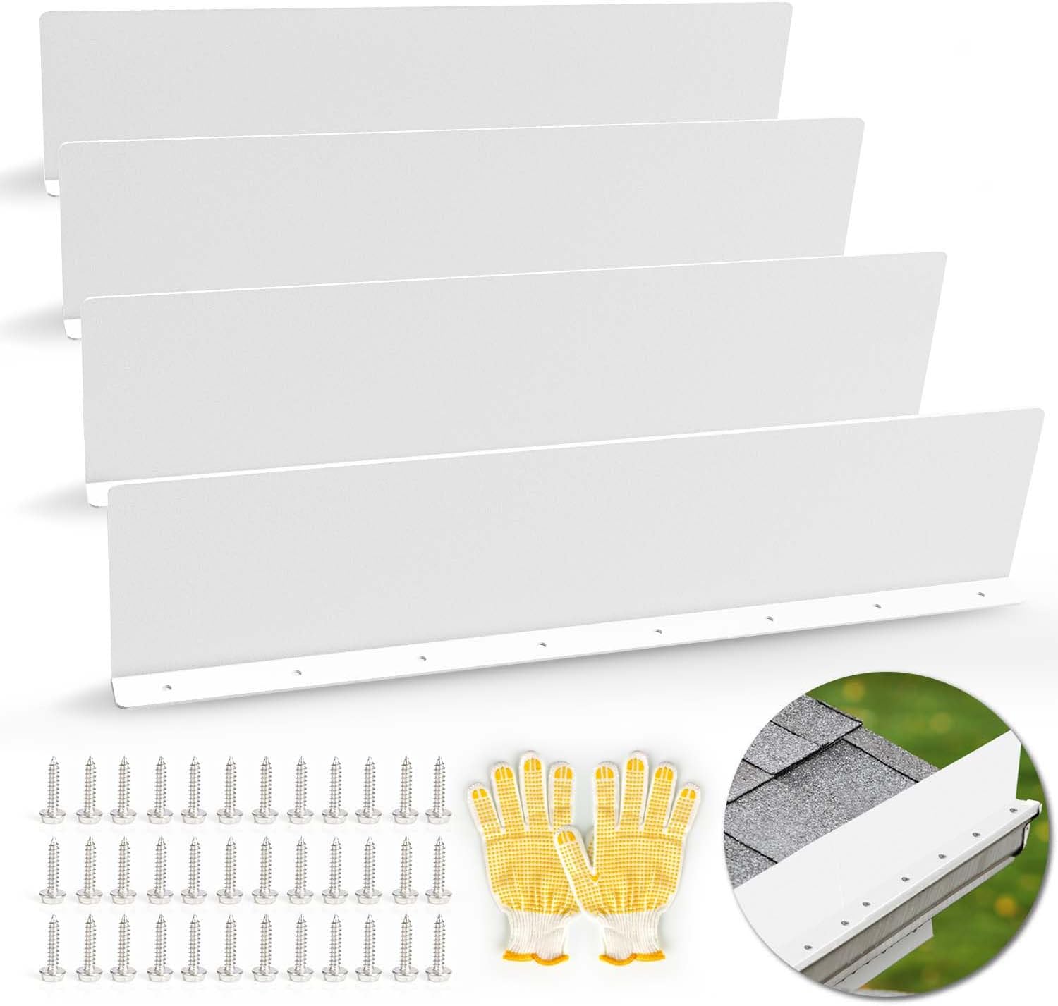 Gutter Valley Splash Guard - Straight (Low Gloss White (3 CT)) - Amazon.com
