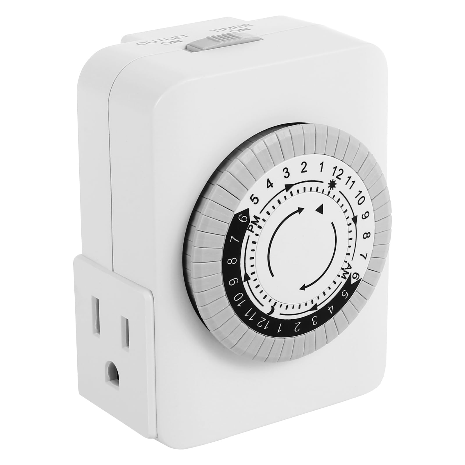 Amazon.com: Indoor Mechanical Outlet Timer, 3 Prong Timers for ...