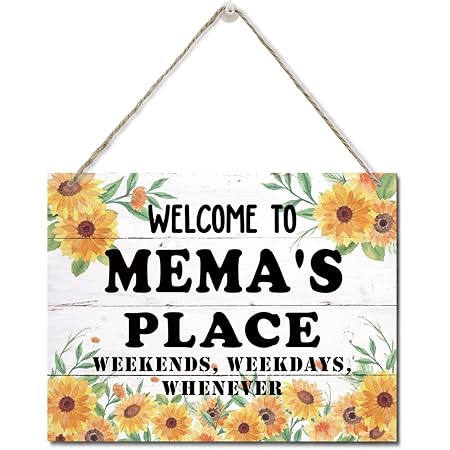 Amazon.com: 5x8 Vintage Style Sign with Magnolia Flower Saying, "Mema's ...