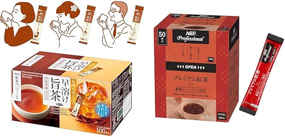 Amazon | AGF(エージーエフ) 新茶人 早溶け旨茶 ほうじ茶スティック 100本 + AGF(エージーエフ) プロフェッショナル プレミアム紅茶1杯用 50本 | AGF | 抹茶 通販