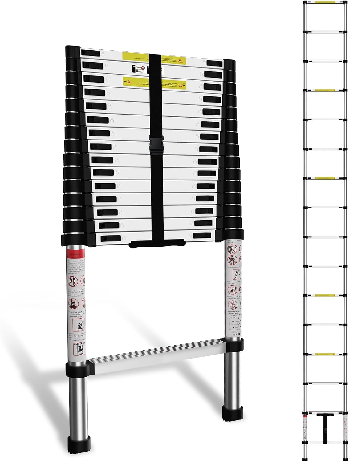 SDOER Telescoping Ladder, Collapsible Adjustable Retractable Ladder ...