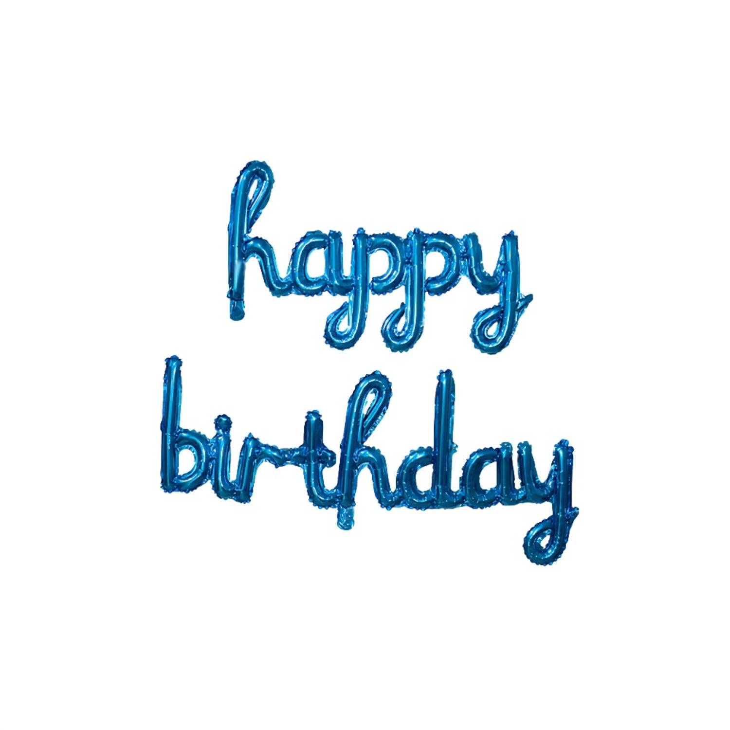 Happy Birthday Balloons Banner 17 Inch Blue Happy Birthday Balloons ...
