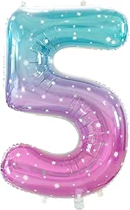 Amazon.com: Gifloon Number 5 Balloon, Large number balloons 40 inch ...