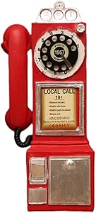 Antique Retro Telephone Decor Wall Mounted Rotary Dial Landline Phone ...