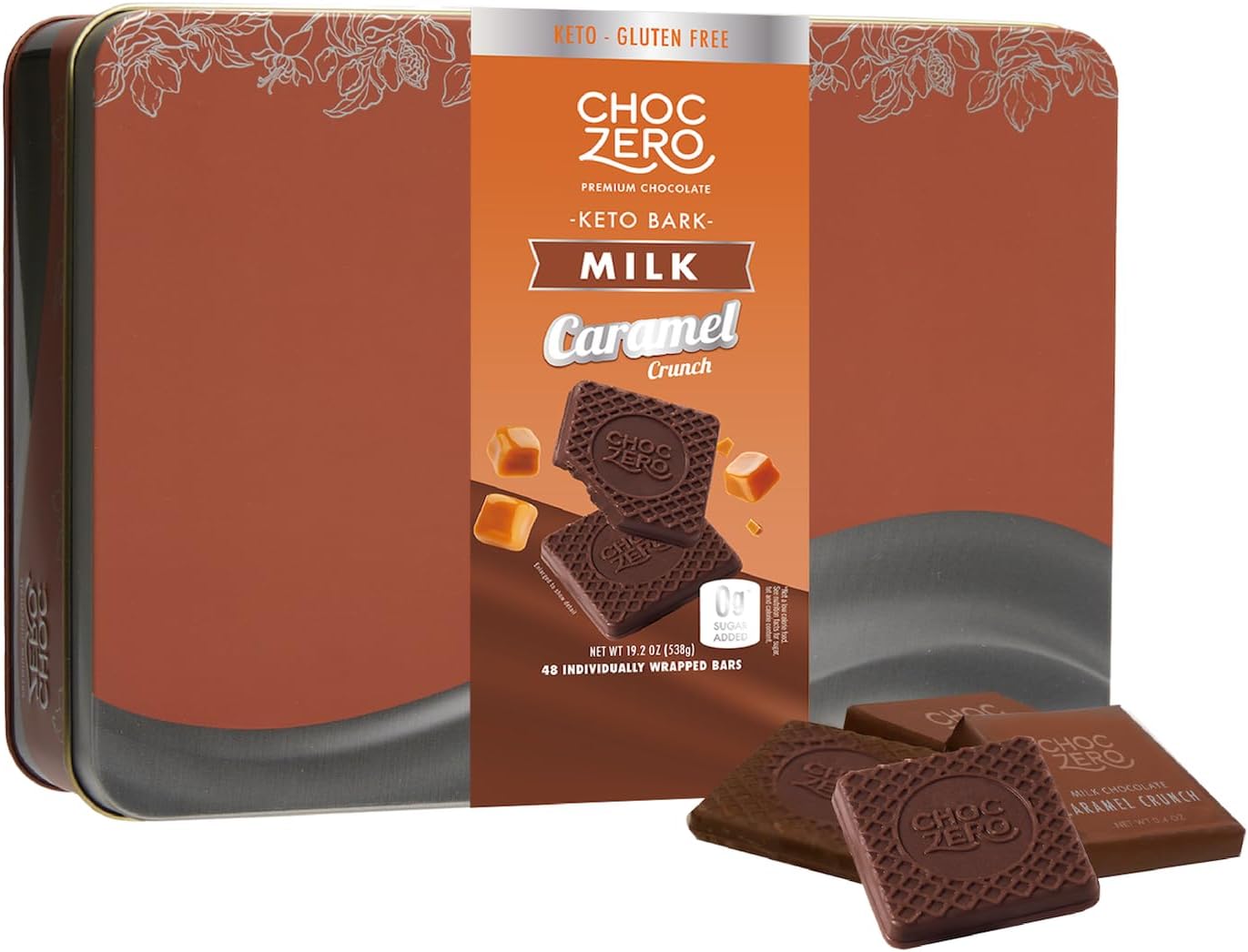 Amazon.com: ChocZero Milk Chocolate Caramel Crunch Keto Bark - Healthy ...