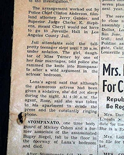 Lana Turner Daughter Murder Lana Turner's Former House The Johnny