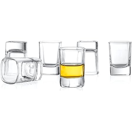 Amazon.com | 1.5 oz Shot Glasses Sets with Heavy Base, Clear Shot Glass ...