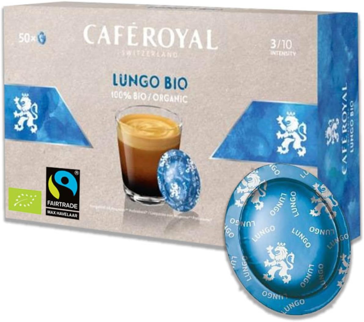 Café ROYAL Lungo BIO Intensité 3-50 capsules : Amazon.fr: Epicerie